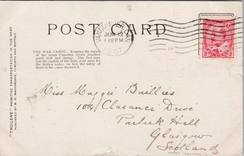 John Innes Artist 'The War Canoe' First Nations Indigenous Postcard G69 ...