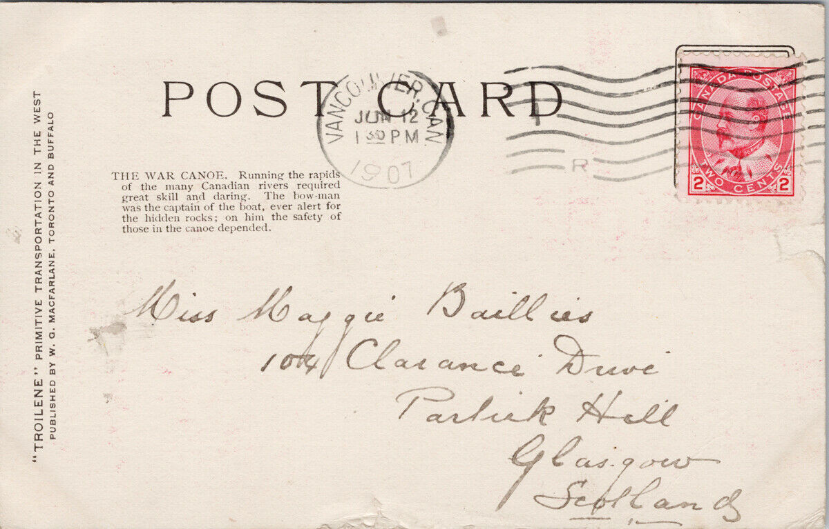 John Innes Artist 'The War Canoe' First Nations Indigenous Postcard G69 ...