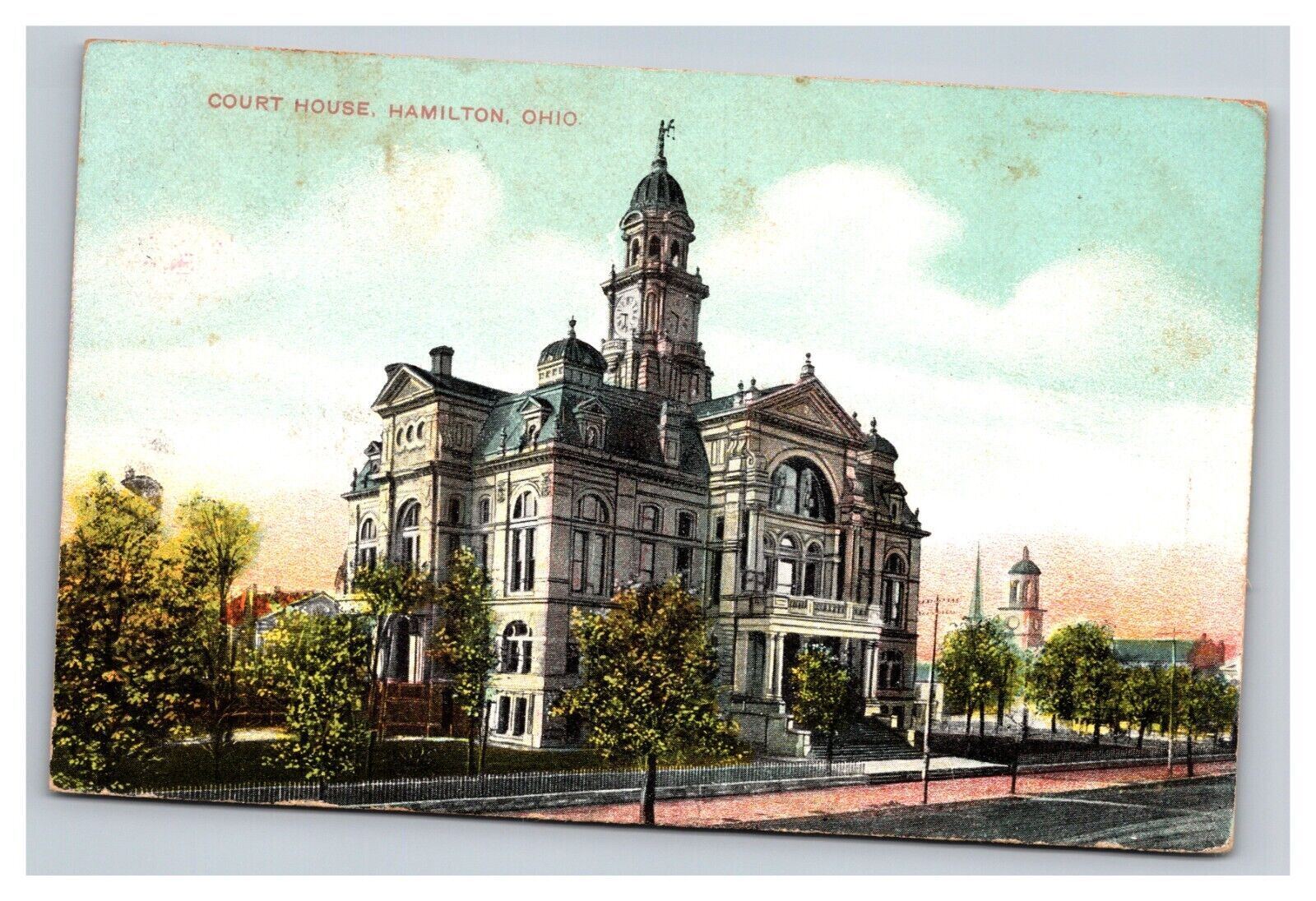 Vintage 1910s Postcard Court House, Hamilton, Ohio | United States ...