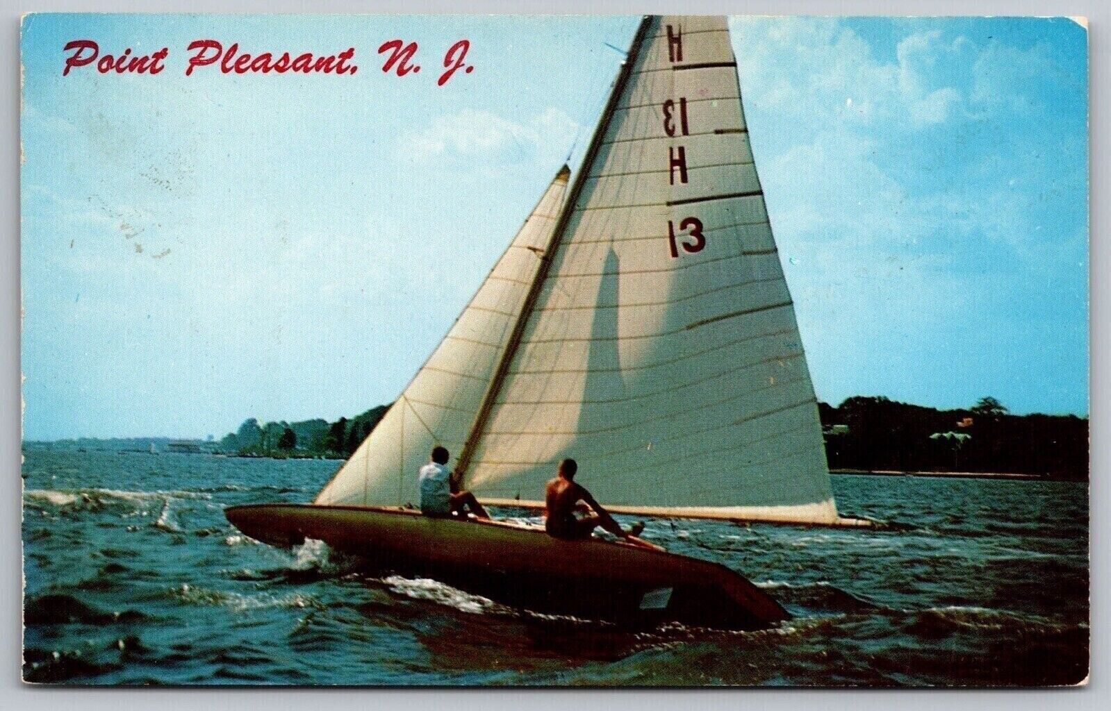 Point Pleasant New York Scenic Sailboating Coastal Waters Chrome ...