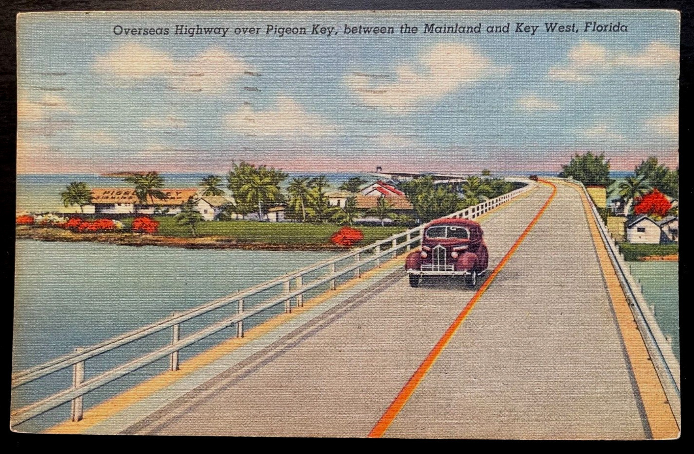 Vintage Postcard 1959 Highway over Pigeon Key, between Mainland & Key ...