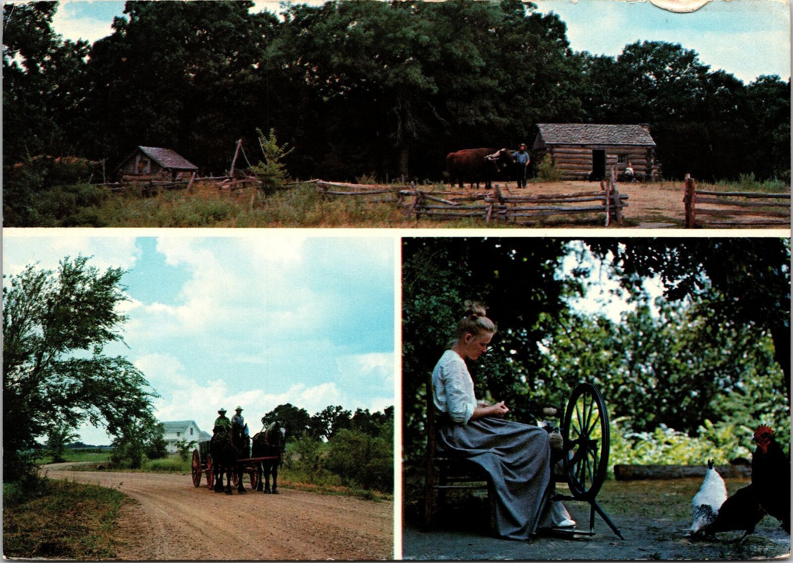 Vintage Continental Size Postcard Living History Farms DES Moines Iowa ...