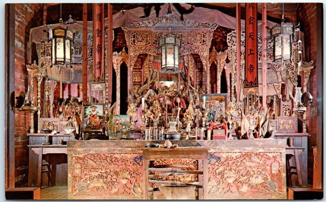 Postcard - Interior Of Chinese Joss House At Weaverville, California ...