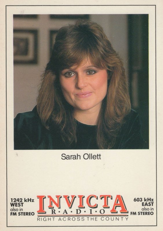 Sarah Ollett Invicta Radio Kent Maidstone FM Rare Launch DJ Postcard ...