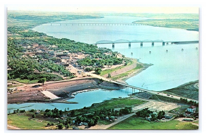 Chamberlain SD Aerial View Postcard Missouri River Fort Randall ...