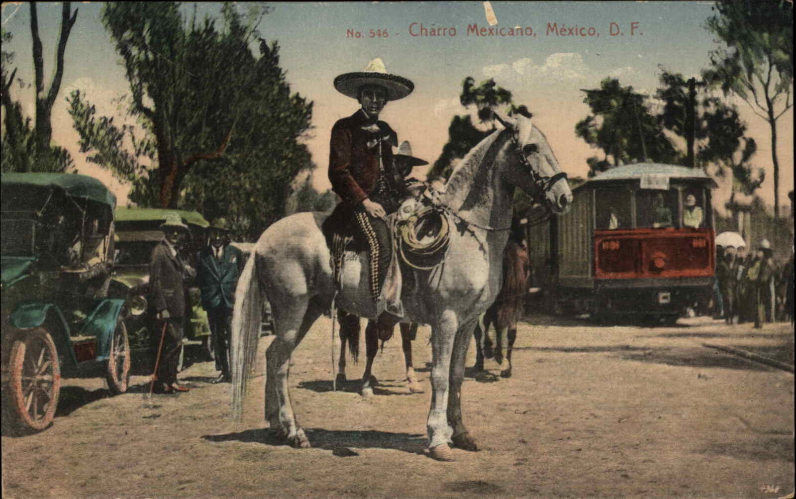 Mexico Charro Mexicano Mexican Man with Horse Trolleys c1910 Vintage ...