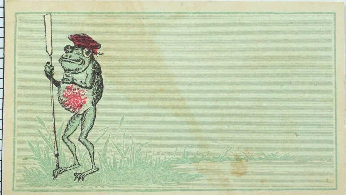 1870's-80's Anthropomorphic Frogs #2 Victorian Trade Card F103 ...