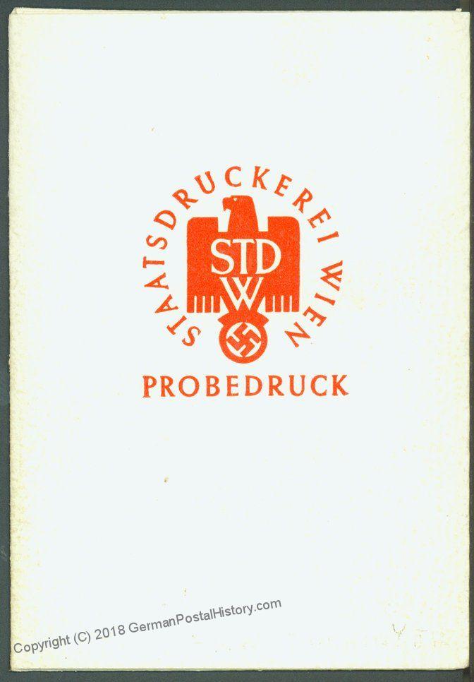 3rd Reich Austria Ostmark State Printer Mi804 Belvedere Vienna Unlisted ...