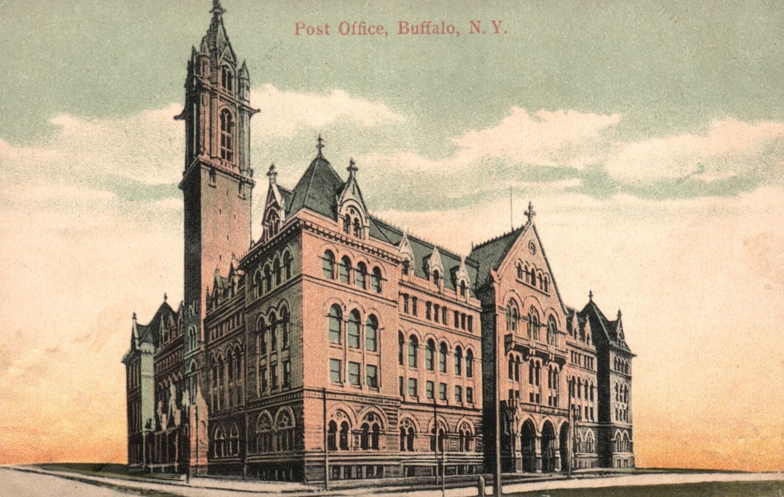 Vintage Postcard 1910's Public Post Office Building Buffalo New York ...