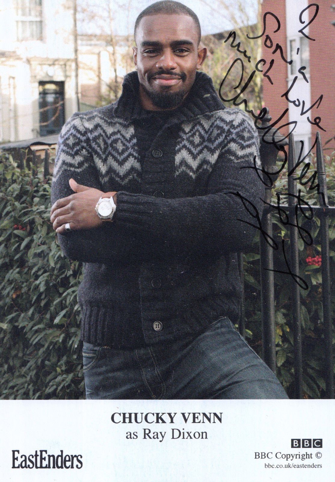 Chucky Venn as Ray Dixon BBC Eastenders Hand Signed Cast Card Photo ...