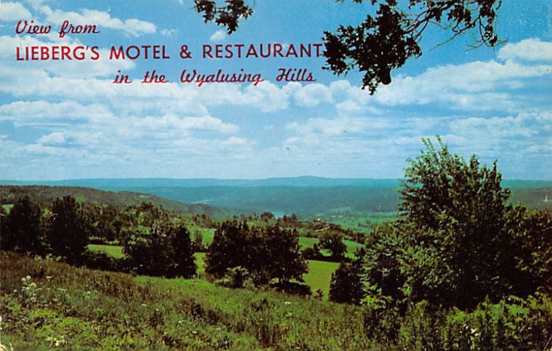 View from Lieberg's Motel & Restaurant in the Wyalusing Hills Wyalusing ...
