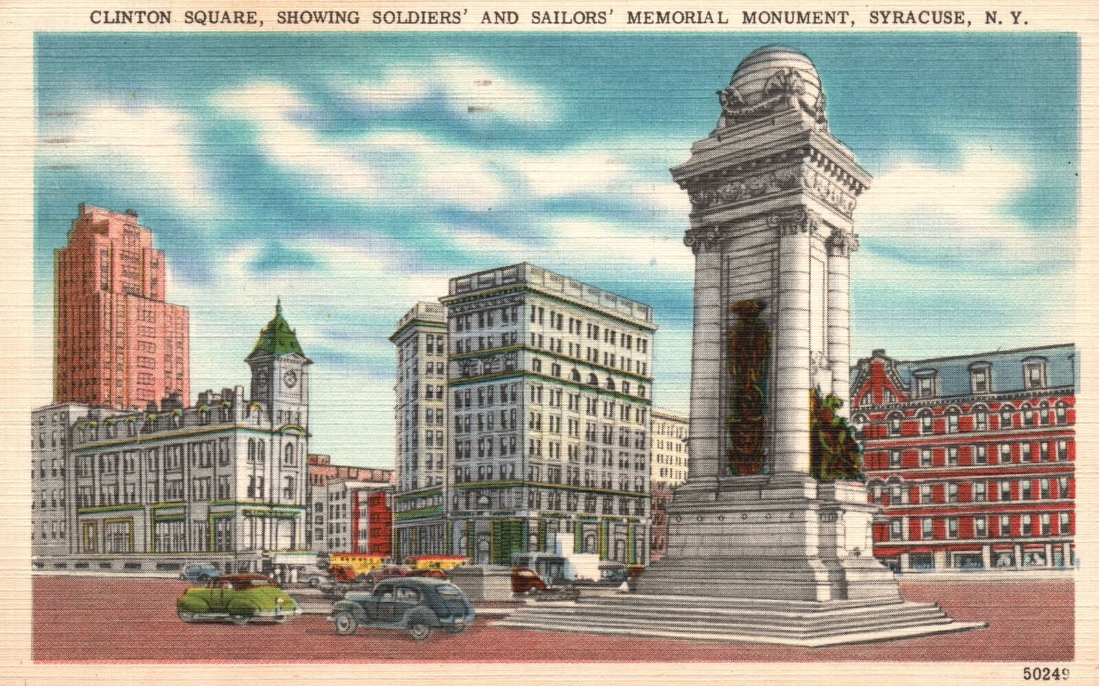 Vintage Postcard 1957 Clinton Square Soldiers' & Sailors' Monument ...
