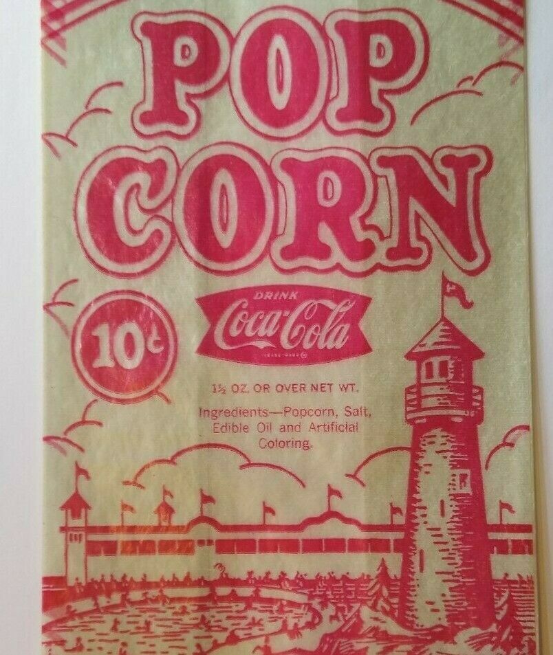 Coca Cola Hershey Park Lighthouse Pennsylvania Vintage 10 Cent Popcorn ...