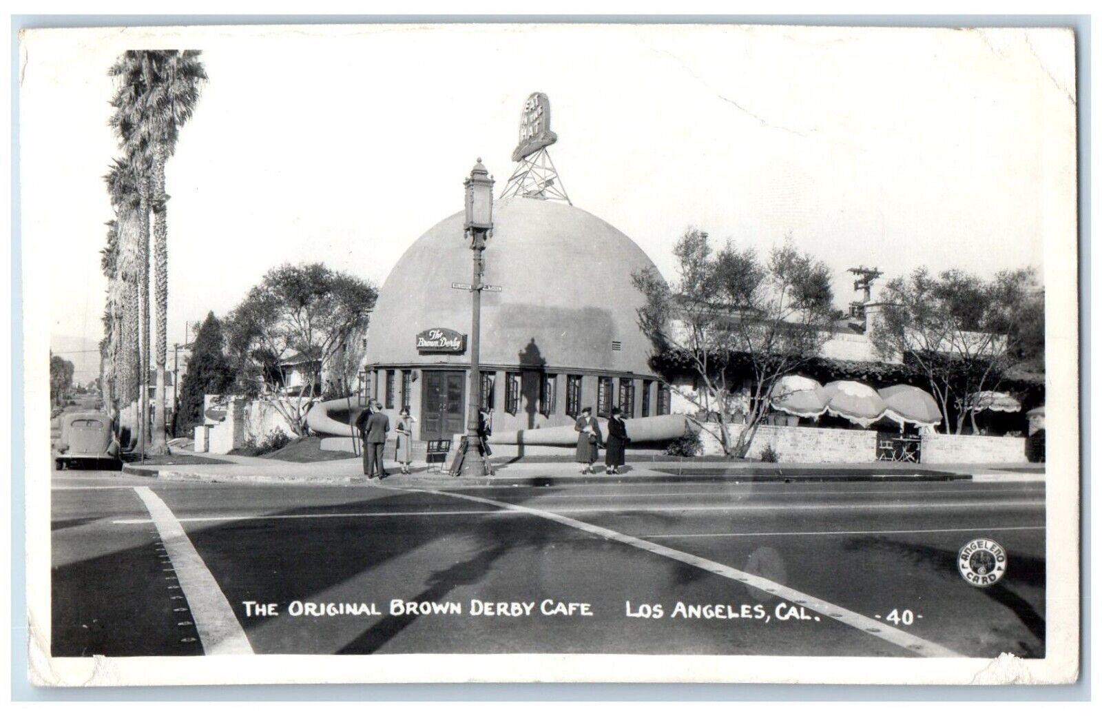 1947 Original Brown Derby Cafe Angeleno Card Los Angeles CA RPPC Photo ...