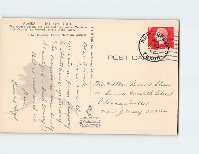 Postcard The rugged Juneau Ice Cap and the famous Mendenhall Glacier ...