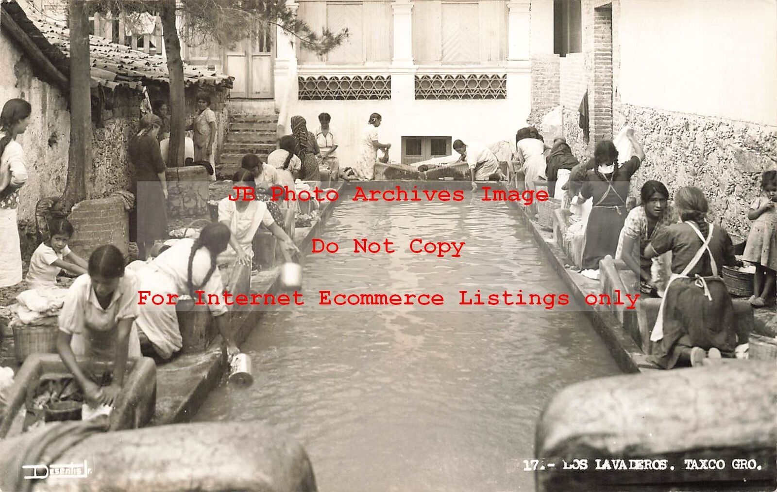Mexico, Taxco, Los Lavaderos, RPPC, Women Washing Clothes, Photo No 17 ...