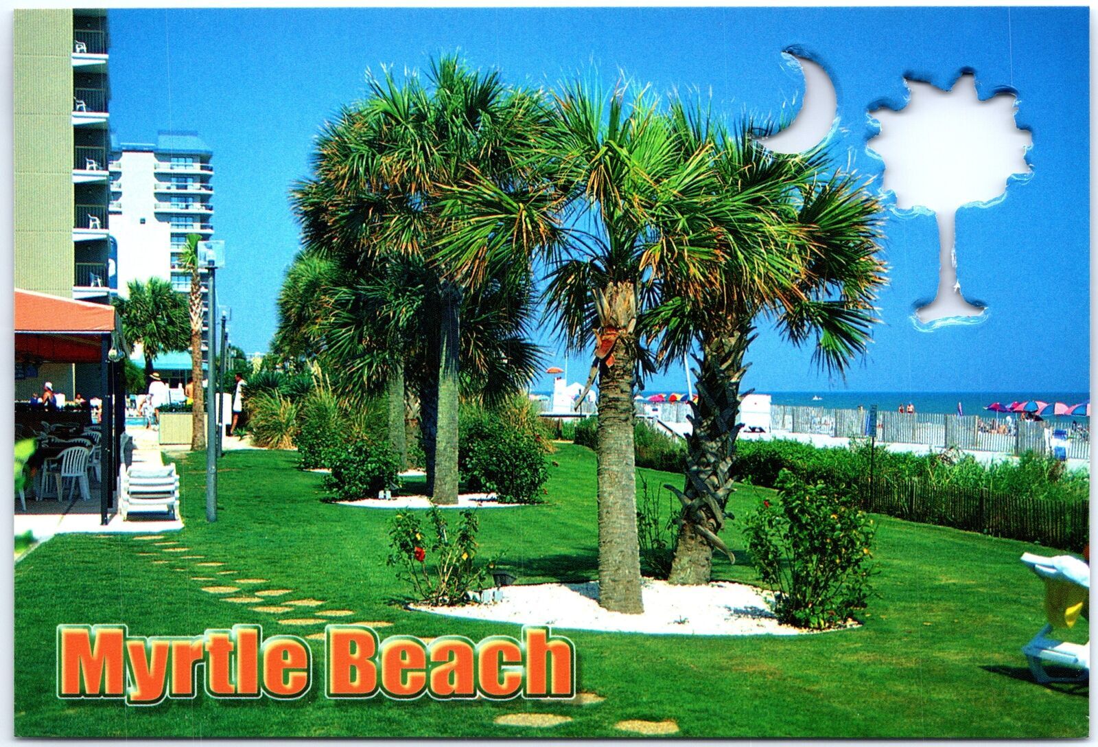 Vintage Continental Size Postcard Myrtle Beach South Carolina Die-Cut ...