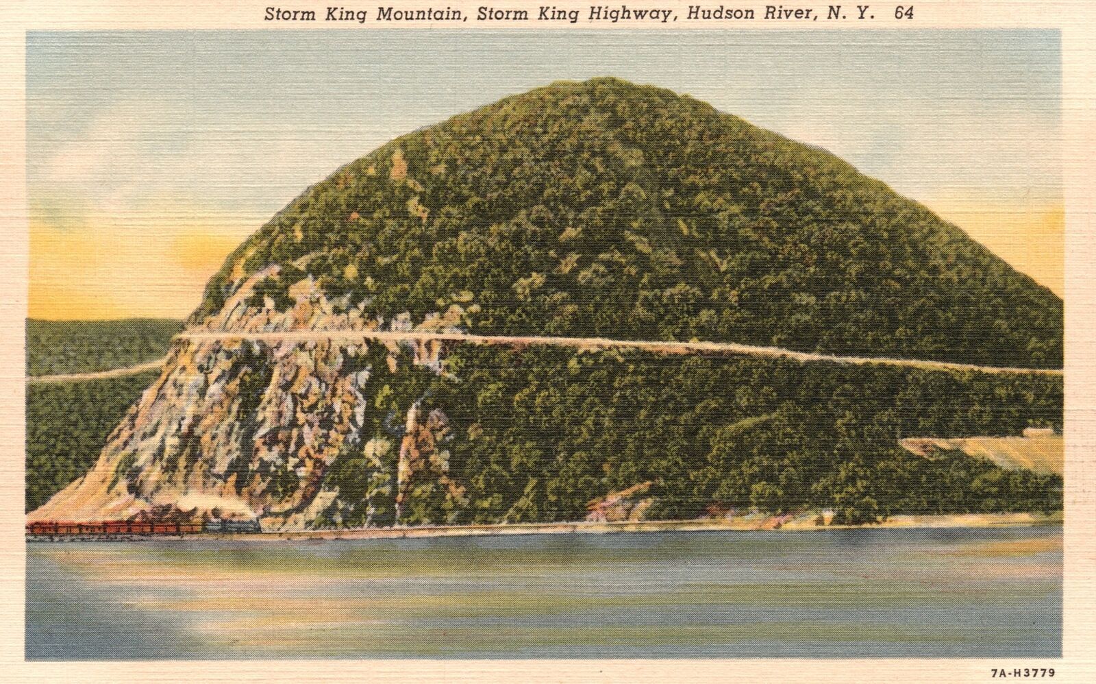 Vintage Postcard Storm King Mountain & Highway Husdon River New York CW ...