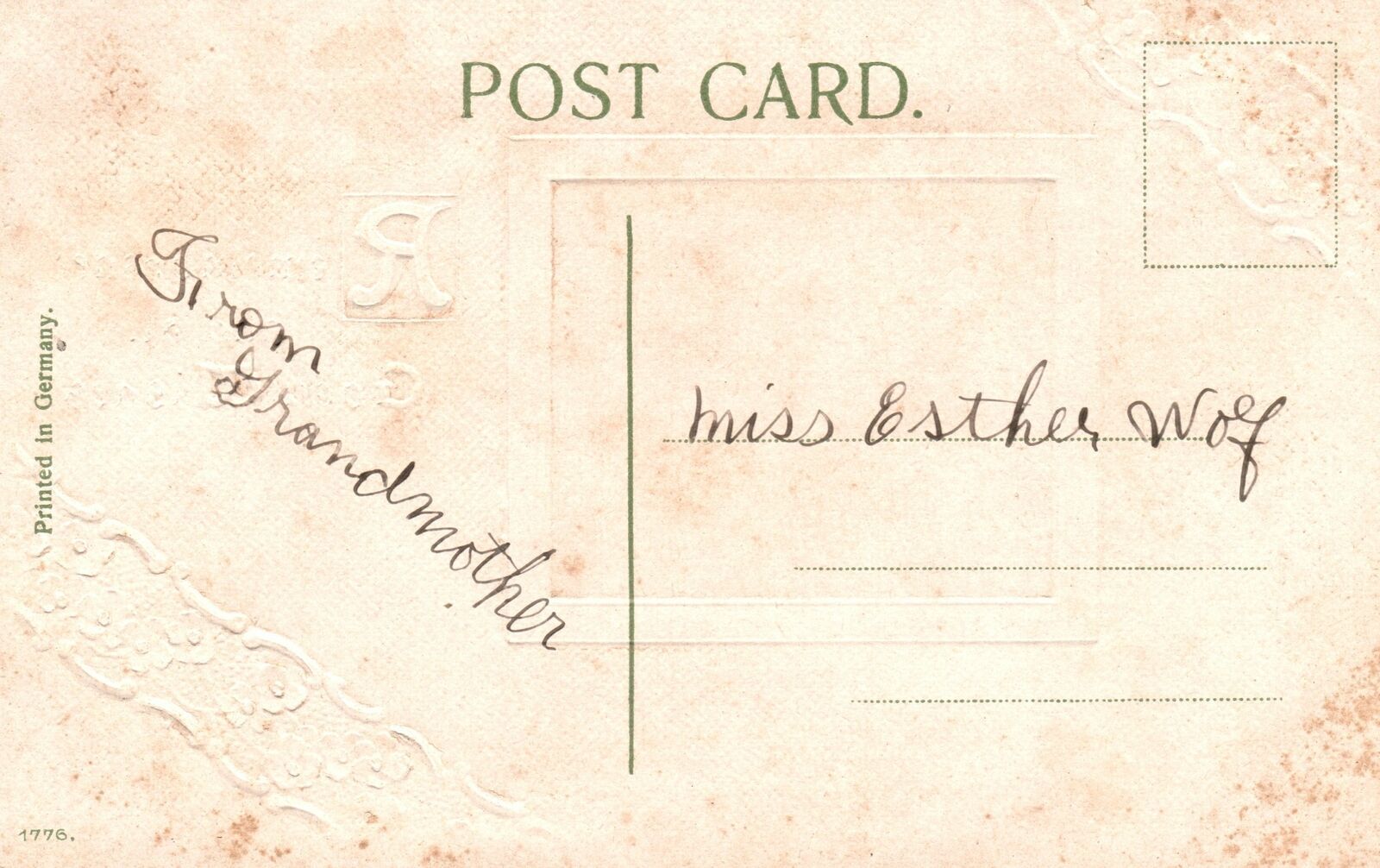 Vintage Postcard 1910's Remembrance And All Good Wishes Nature Water ...