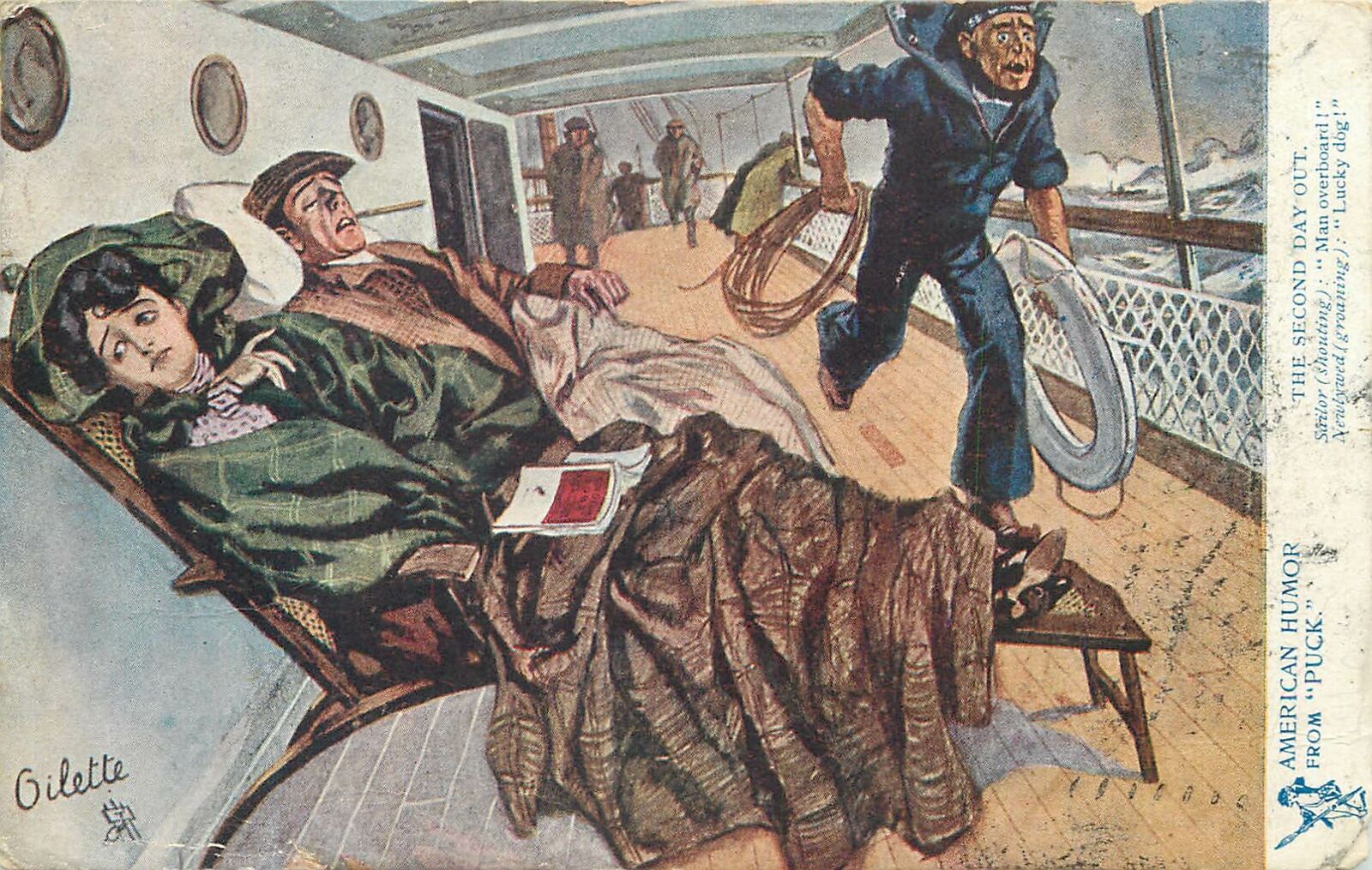 Comic funny Raphael Tuck Postcard American Humour from Puck newlywed ...