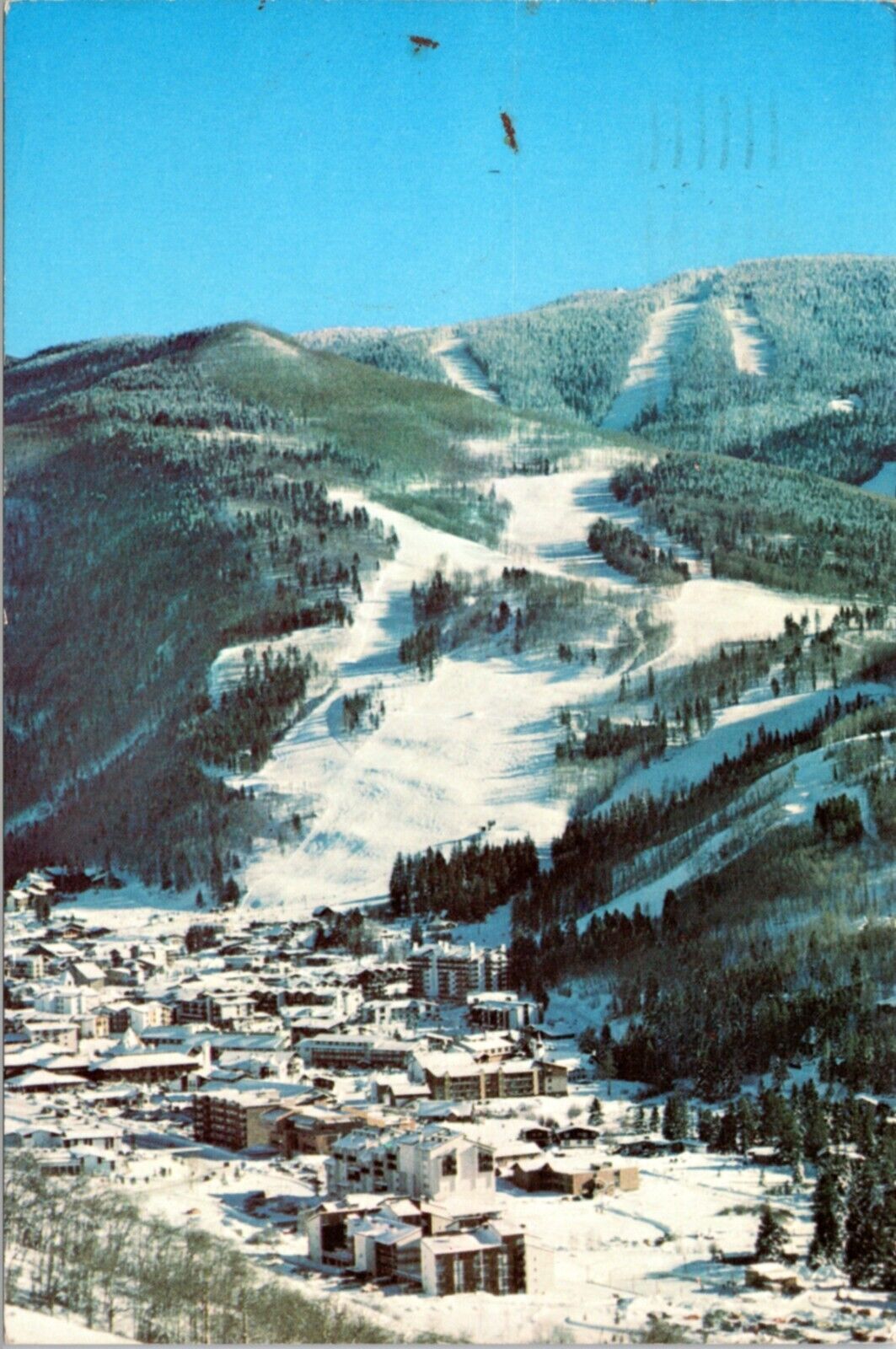 Postcard CO Vail - Vail Village at the base of Golden Peak | United ...