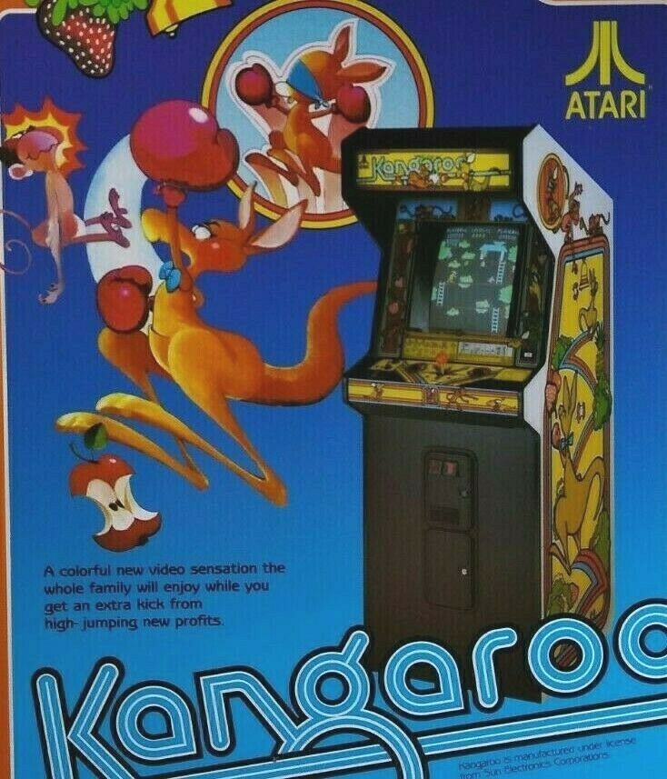 Kangaroo Arcade Flyer Original Video Game Art 1982 Foldout 8.5" x 11 ...