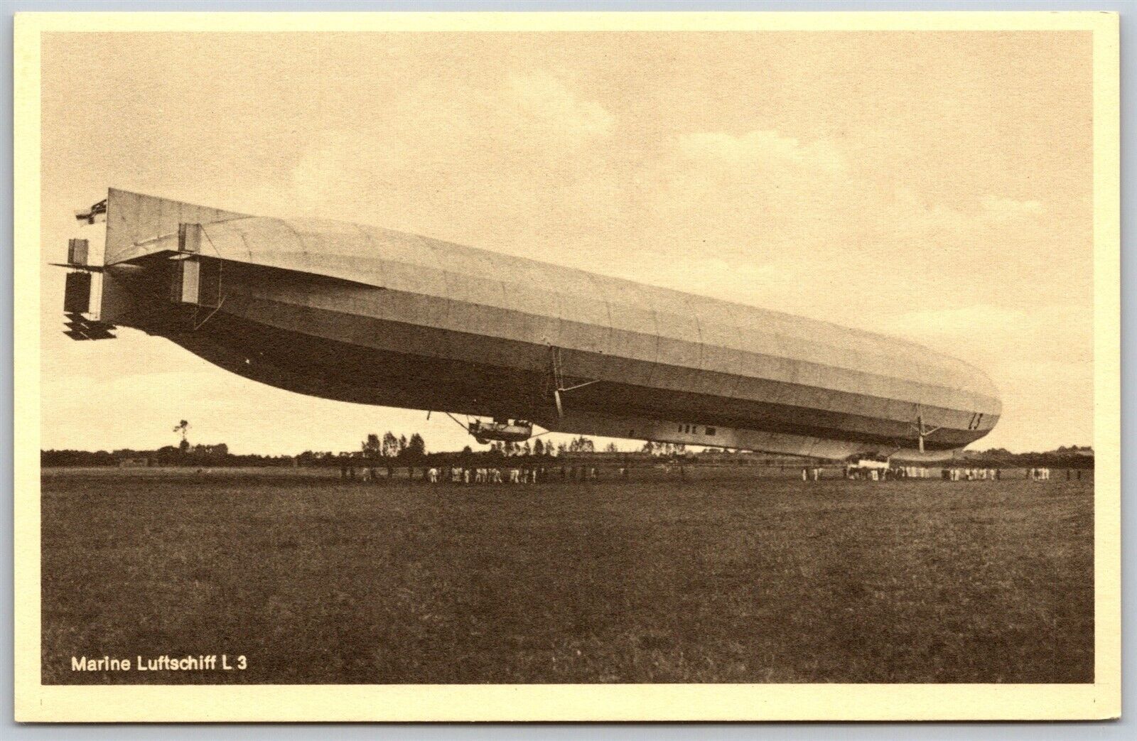 Vtg Germany Marine Luftschiff L3 Imperial German Navy Zeppelin Postcard ...