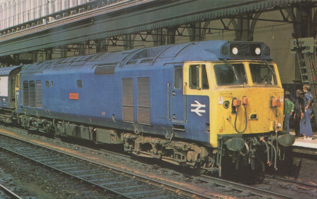 Fifty Class 50014 Warspite Train at Essex St Davids Station Postcard ...