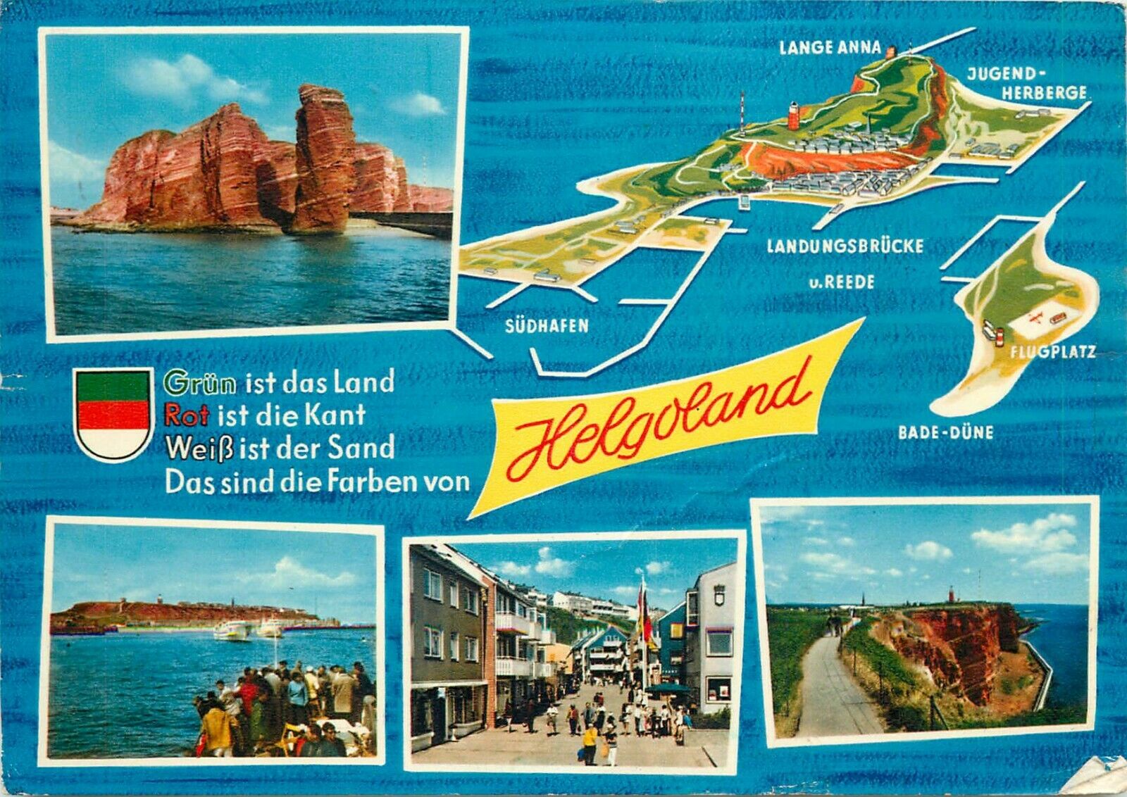 Helgoland map & multi views postcard | Europe - Germany - Other ...