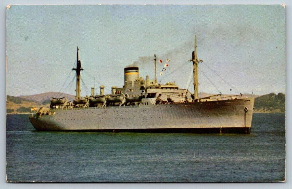 US Navy Ship USNS David C Shanks Tap 180 Postcard 1956 | United States ...