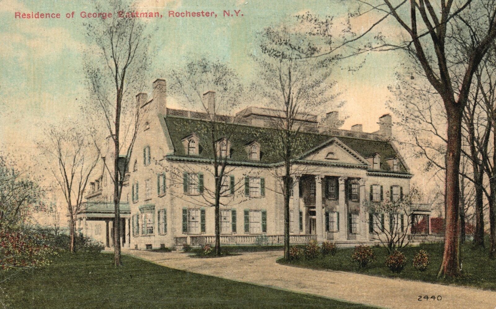 Vintage Postcard 1910's View of Residence of George Eastman Rochester ...