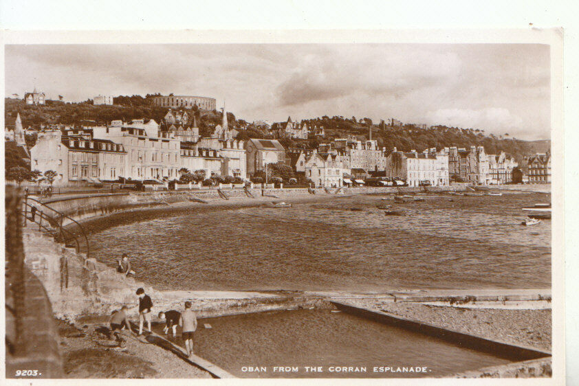 Scotland Postcard - Oban from The Corran Esplanade - Real Photograph ...