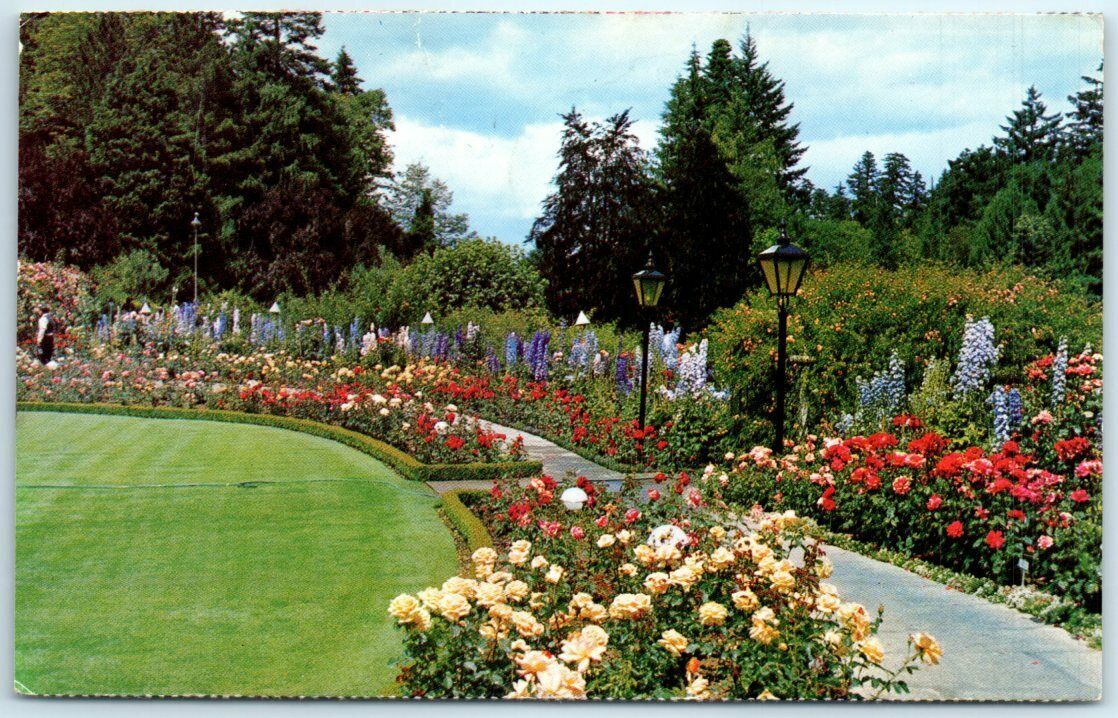 Postcard - The Rose Garden, The Butchart Gardens, Victoria, Canada ...