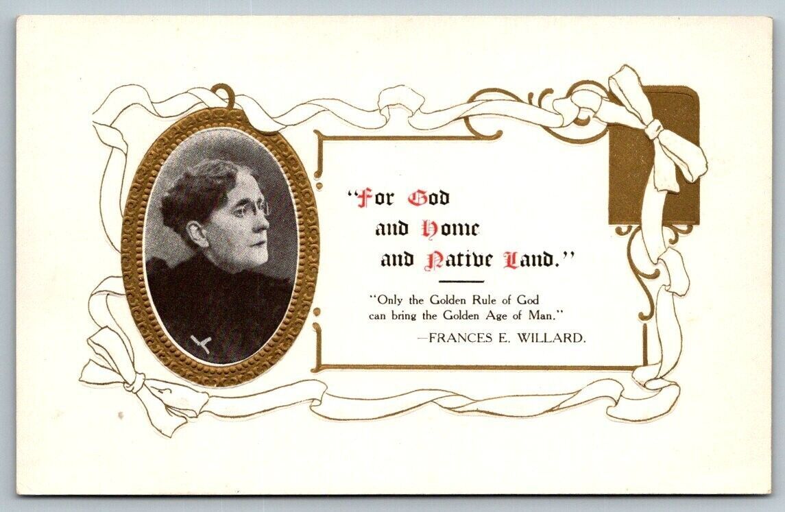 Temperance Suffragist Frances E. Willard For God and Home Postcard ...