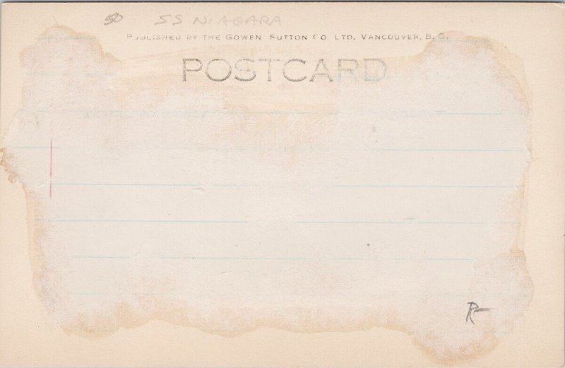 SS 'Niagara' Ship Vancouver BC British Columbia Steamship Gowen RP ...