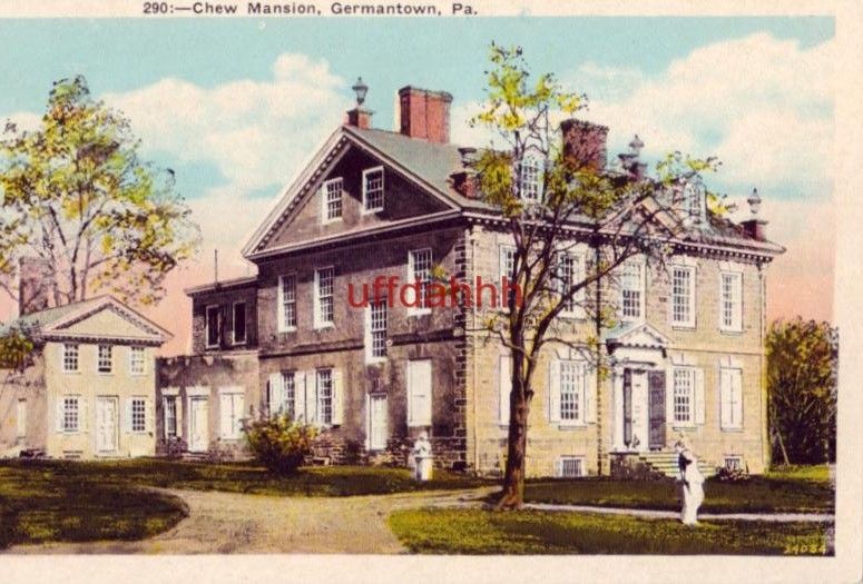 CHEW MANSION GERMANTOWN, PA British Colonel Musgrave refuge ...