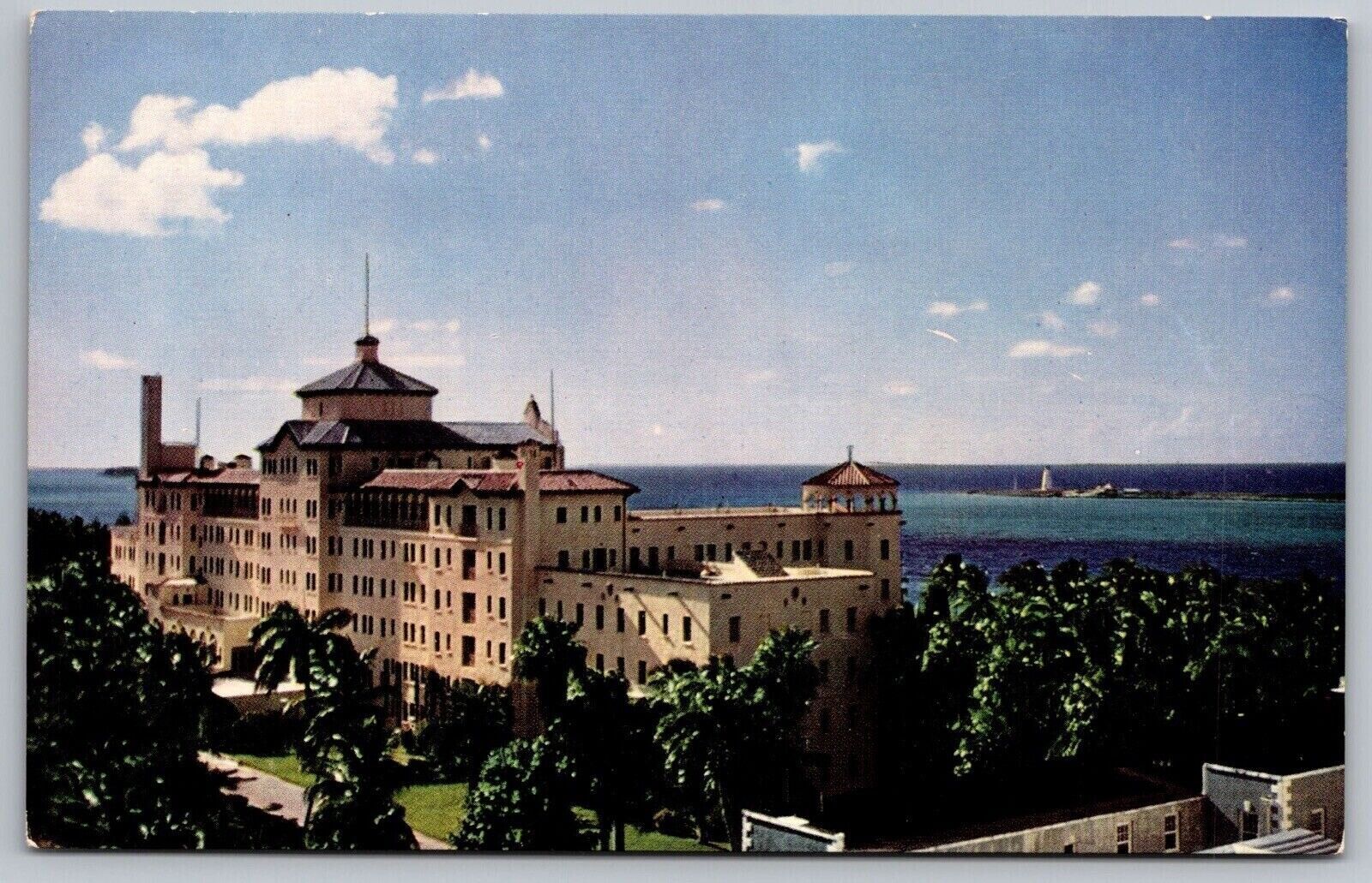 British Colonial Hotel Nassau Bahamas Birds Eye View Mansion Vintage ...