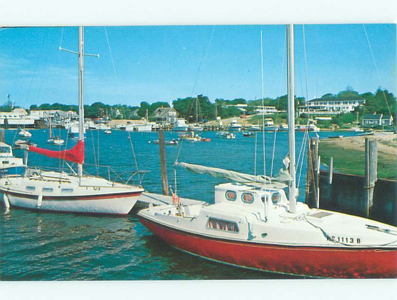 Pre-1980 SAILBOATS AT THE BOAT DOCK Cape Cod - Hyannis MA AF4563 ...