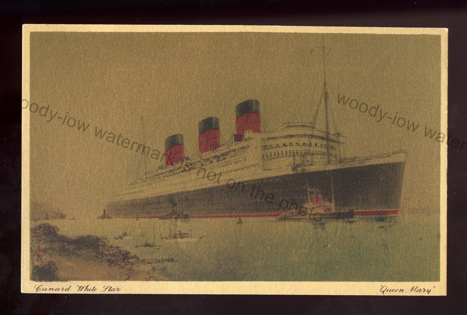 LS4354 - Cunard Line Liner - Queen Mary - built 1936 - postcard ...
