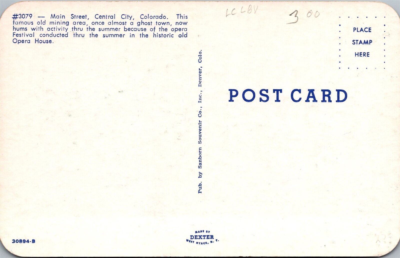 Vtg Central City CO Main Street View Earl's Toll Gate Bar Old Cars 1950 ...