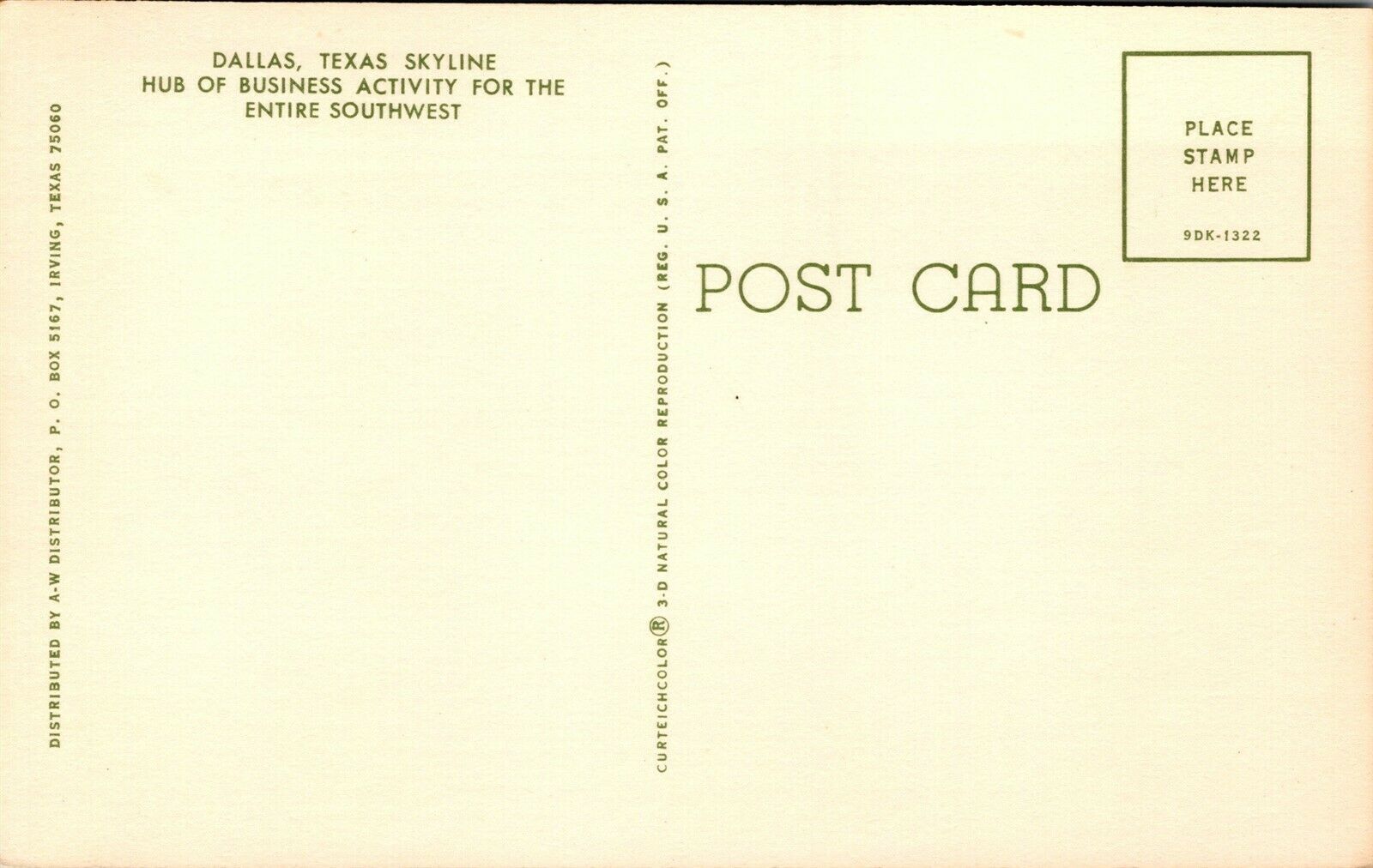 Vtg Dallas Texas TX Skyline Night View 1960s Chrome Postcard | United ...