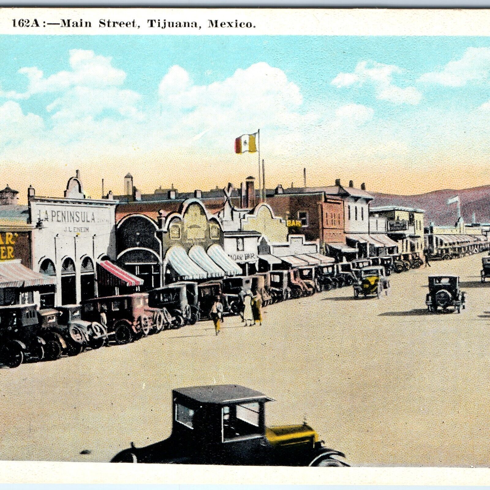 c1920s Tijuana, Mexico Main Street Mint Bar ABC Beer Peninsula Cantina ...