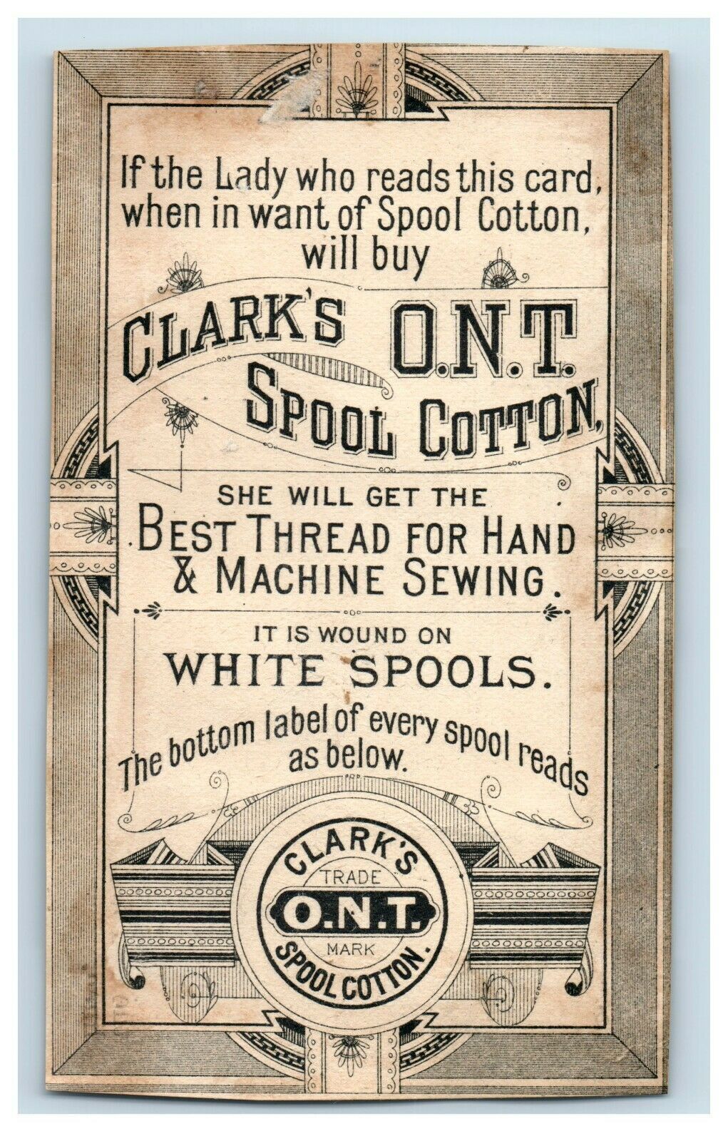 1870s-80s Clark's ONT Spool Cotton Jumbo The Elephant In London P208 ...