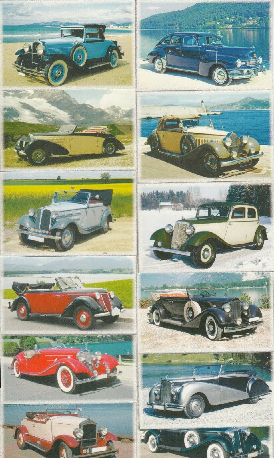 Lot 12 pictorial cards classic cars oldtimer | Topics - Transportation ...