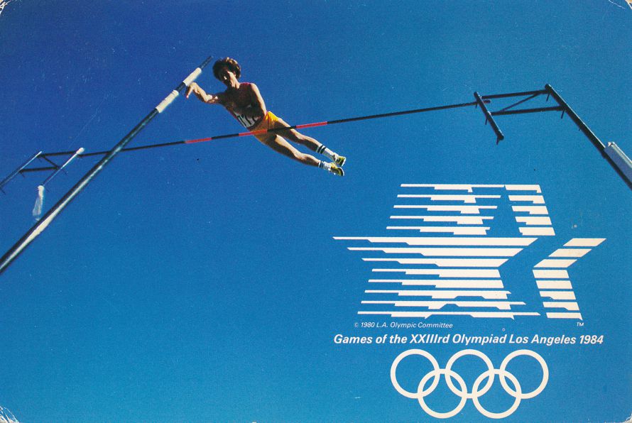 Los Angeles CA, California - Pole Vaulter at 1984 Olympics / HipPostcard