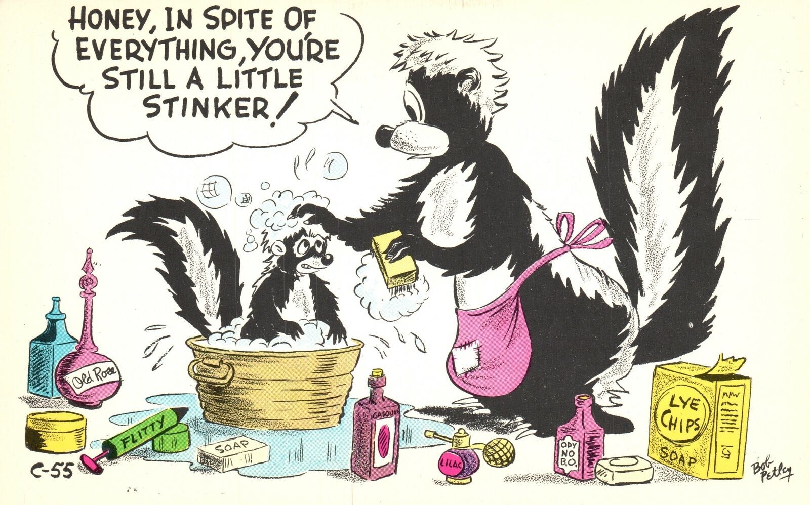 Vintage Postcard Honey! You're Still Little Stinker Squirrel Taking a ...