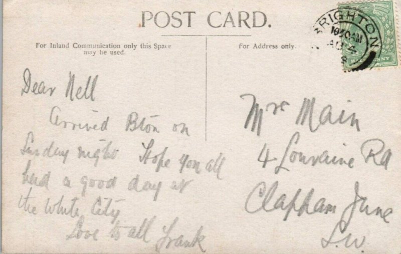 RPPC Photo British Royal Navy WWI HMS Cygnet Destroyer near Brighton ...