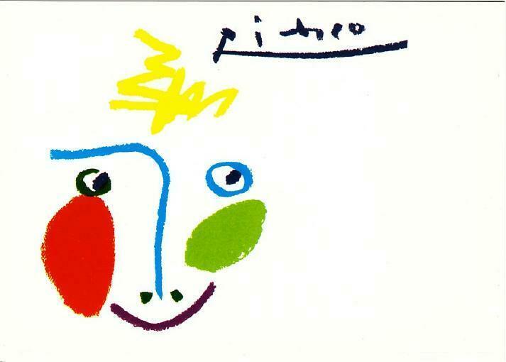 The Smile Sketch by Pablo Picasso Art Postcard | Topics - Fine Arts ...