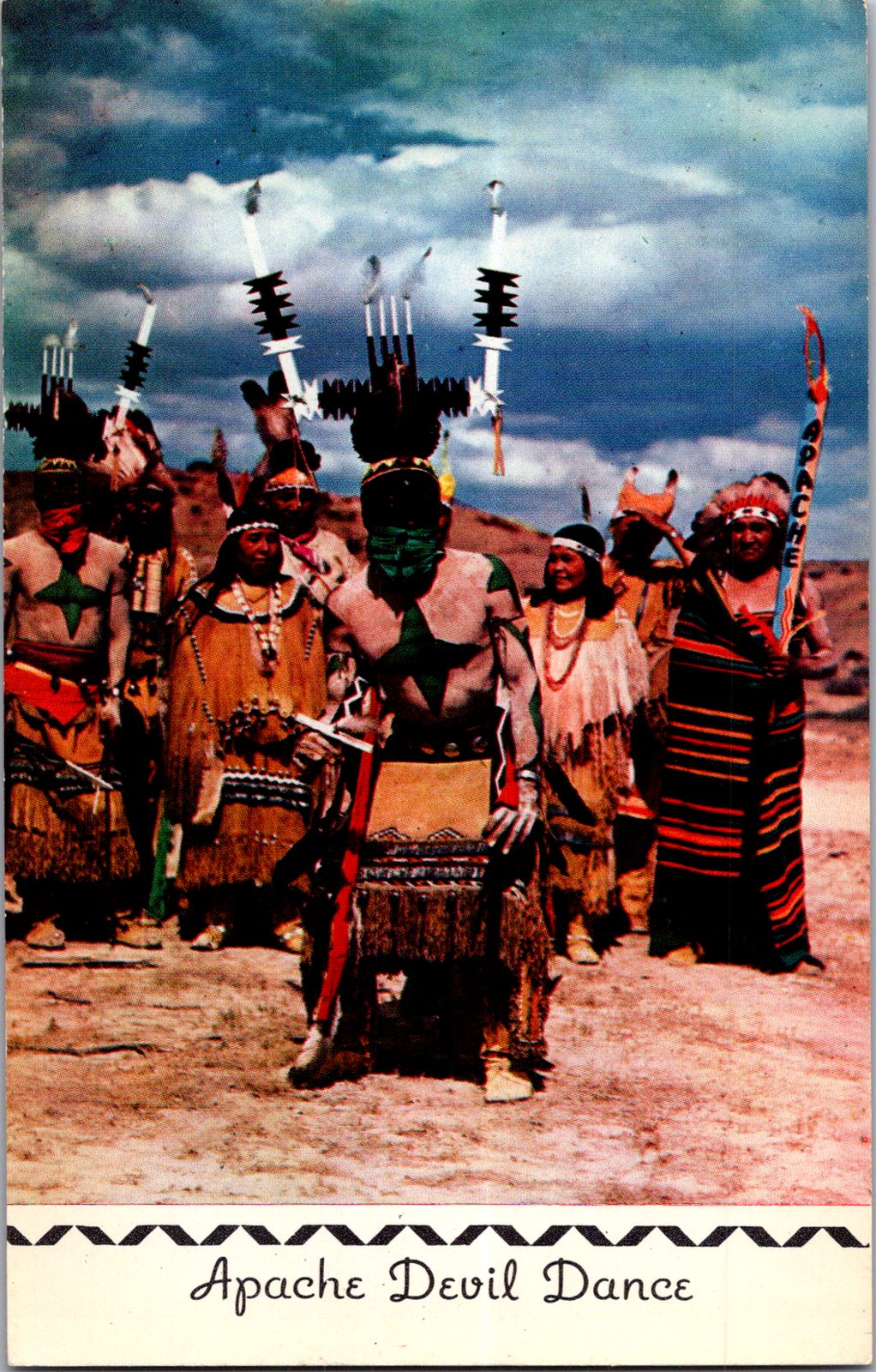 Apache Devil Dance Native Americans masks traditional dress ceremonial ...