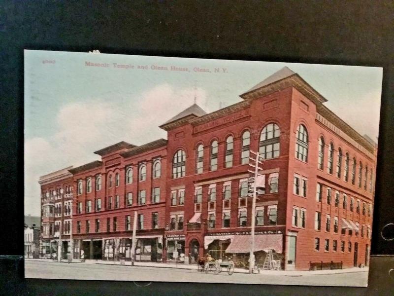 Postcard Masonic Temple & Olean House, Olean, NY Z5 | United States ...